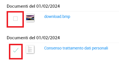 Condivisione di più documenti contemporaneamente